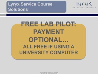 Lyryx learning cohere-2014 | PPTX
