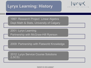 Lyryx learning cohere-2014 | PPTX