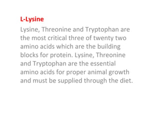 Lysine | PPT