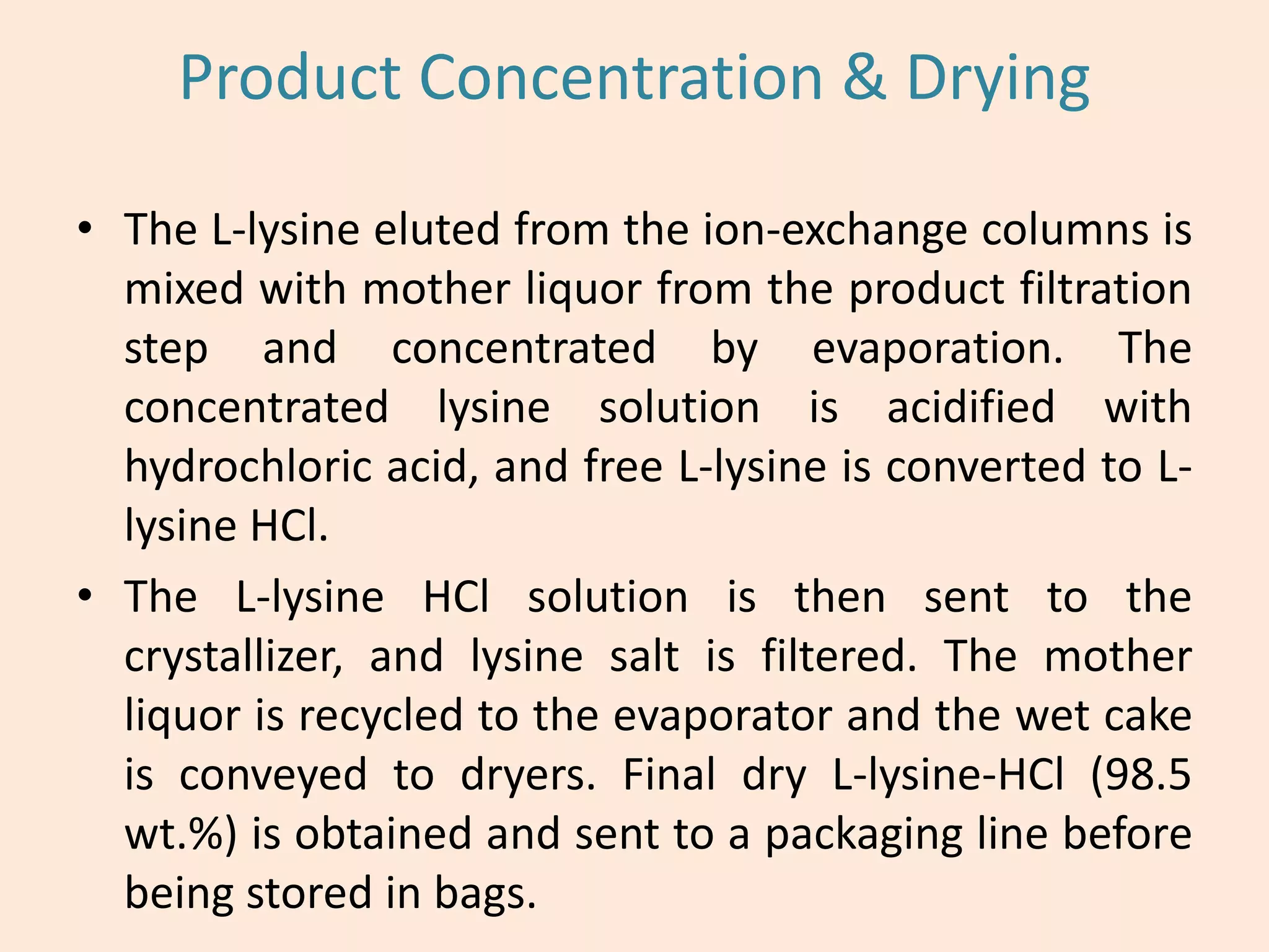 Industrial Production of L-Lysine by Fermentation | PPTX