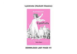 Lysistrata (Hackett Classics) | PDF