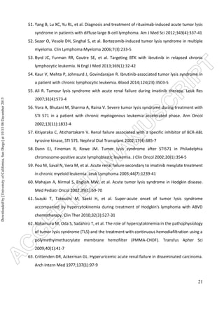 Lysis tumoral syndrome | PDF | Blood Disorders | Diseases and Conditions