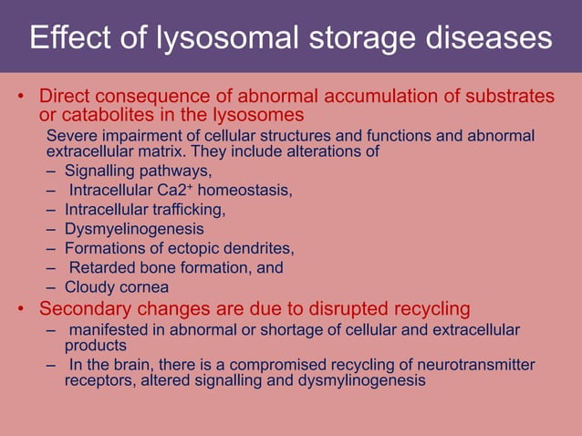 Lysosomal storage diseases | PPTX