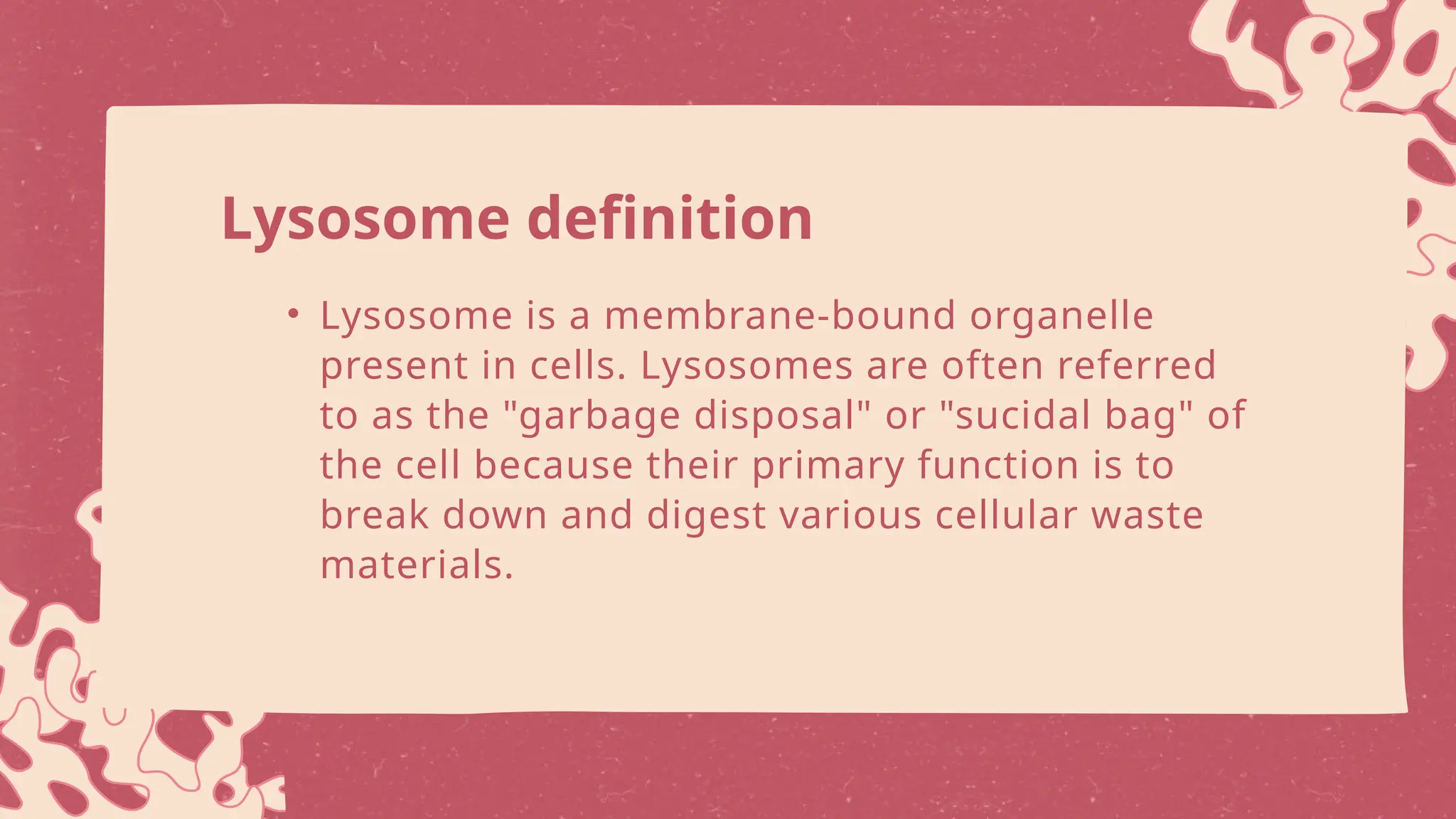 LYSOSOME-Cruz-Damalen.. . .. ... | PPTX