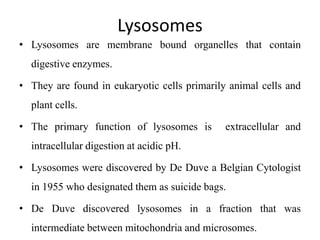 Lysosomes and peroxisomes | PPTX