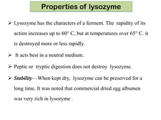 Lysozyme by devadatha | PPTX