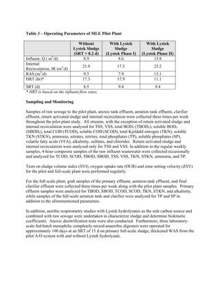 Biosolids Minimization Using Alkaline Sludge Hydrolysis and BNR Process ...