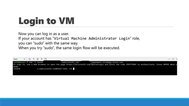 Log in to a Linux VM in Azure using AAD authentication | PPT | Free Download