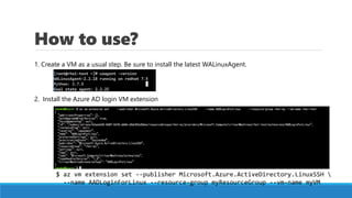 Log in to a Linux VM in Azure using AAD authentication | PPT