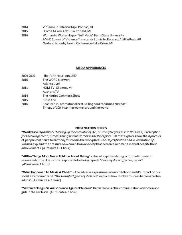 Speaker resume