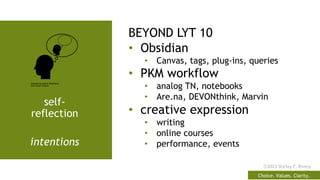 Linking Your Thinking (LYT) Workshop 10 Showcase | PDF