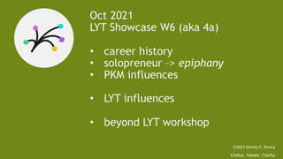 Linking Your Thinking (LYT) Workshop 10 Showcase | PDF
