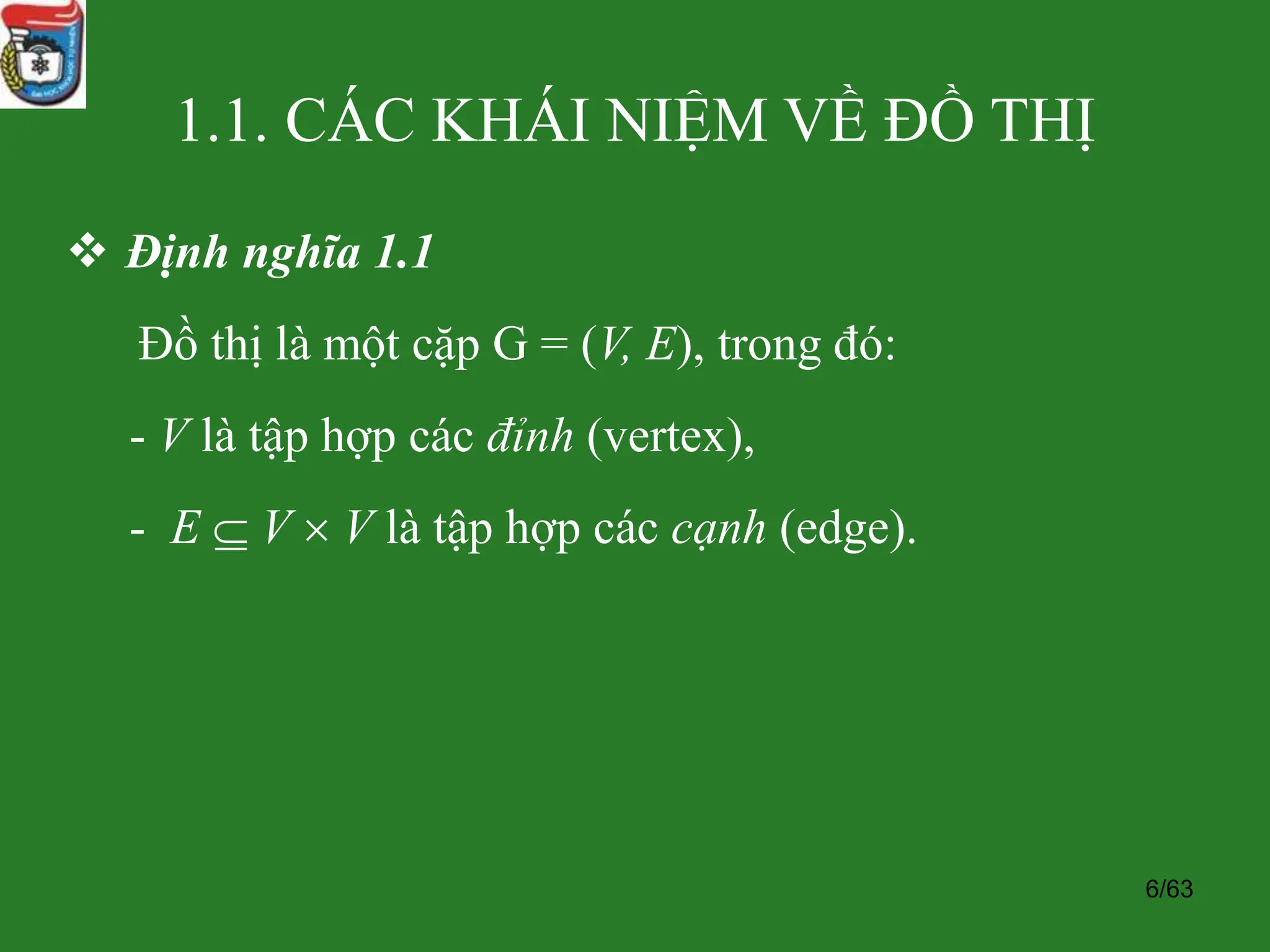 Graph Theory - (Lý thuyết đồ thị) ĐHKHTN | PPT