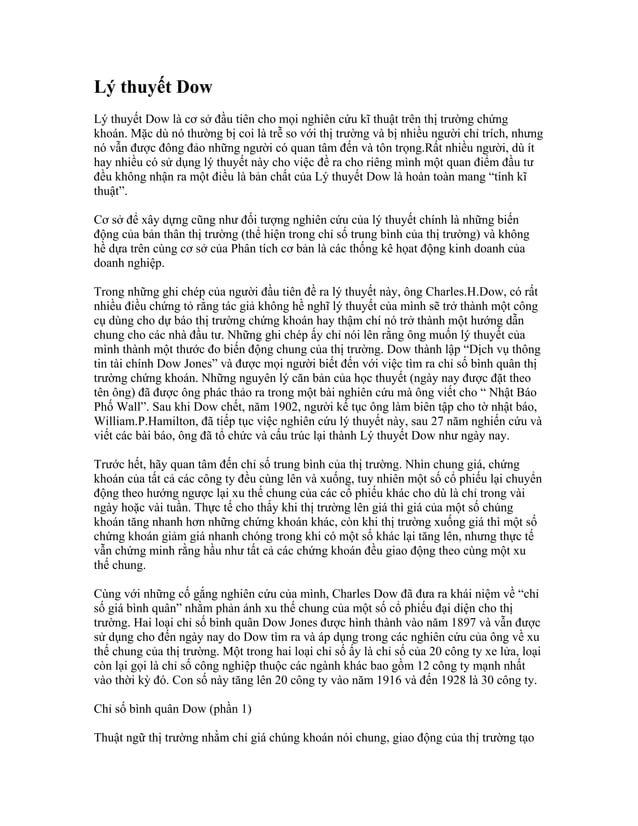 Ly thuyet dow | PDF