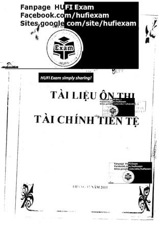Ly thuyet tai_chinh_tien_te_1_hufi exam | PDF