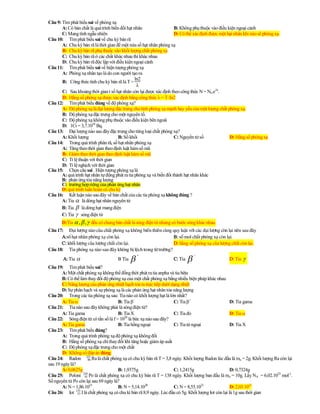 Lý thuyết và bài tập phóng xạ | PDF