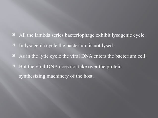 LYTIC AND LYSOGENIC CYCLE NEW.pptxyuhyuh | PPTX | Biological Sciences ...