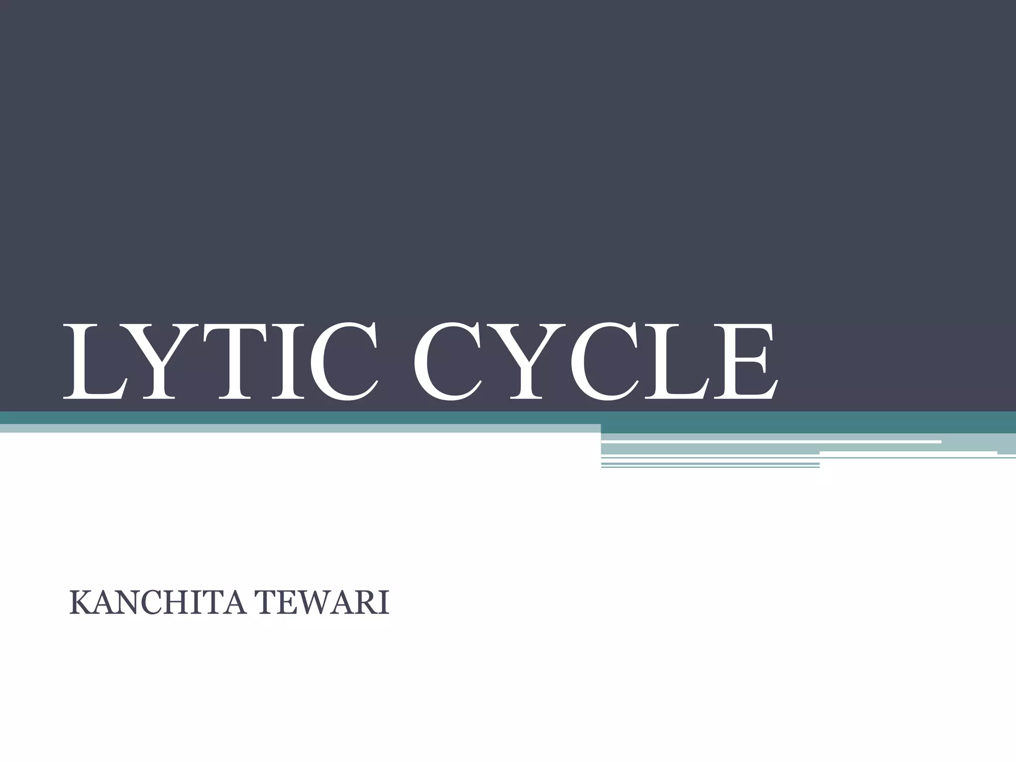 Lytic cycle | PPTX