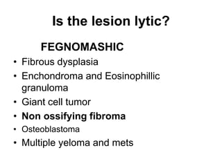 Lytic/cystic lesion of bone final | PPT