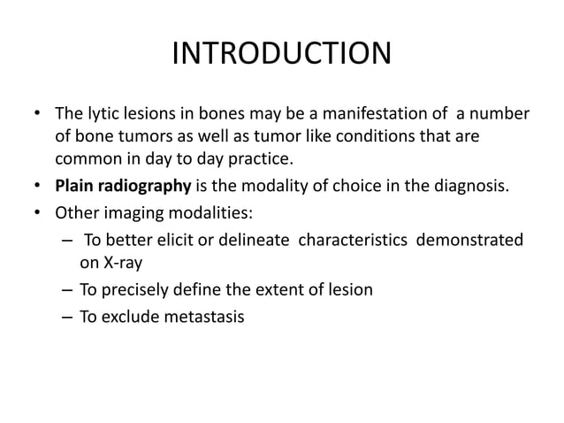 Lytic lesions of bone | PPTX