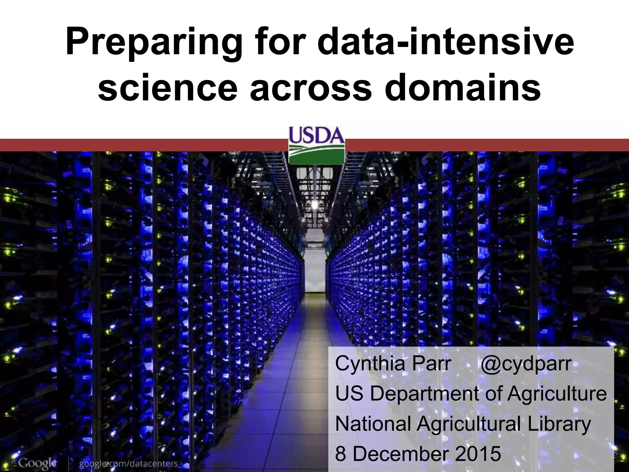 Preparing for data-intensive science across domains. | PPT