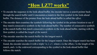 Lz77 by ayush | PPTX