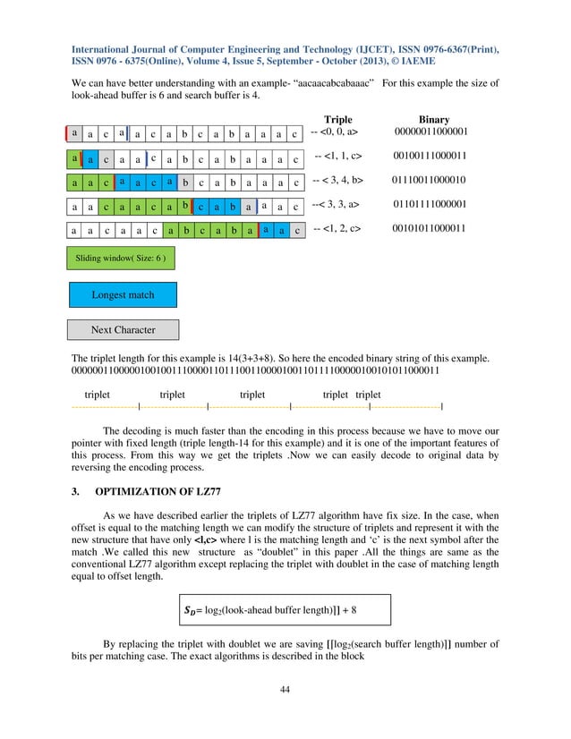 OPTIMIZATION OF LZ77 DATA COMPRESSION ALGORITHM | PDF