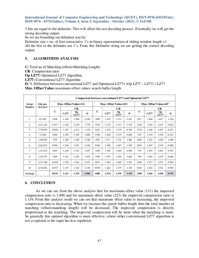 Optimization Of Lz77 Data Compression Algorithm