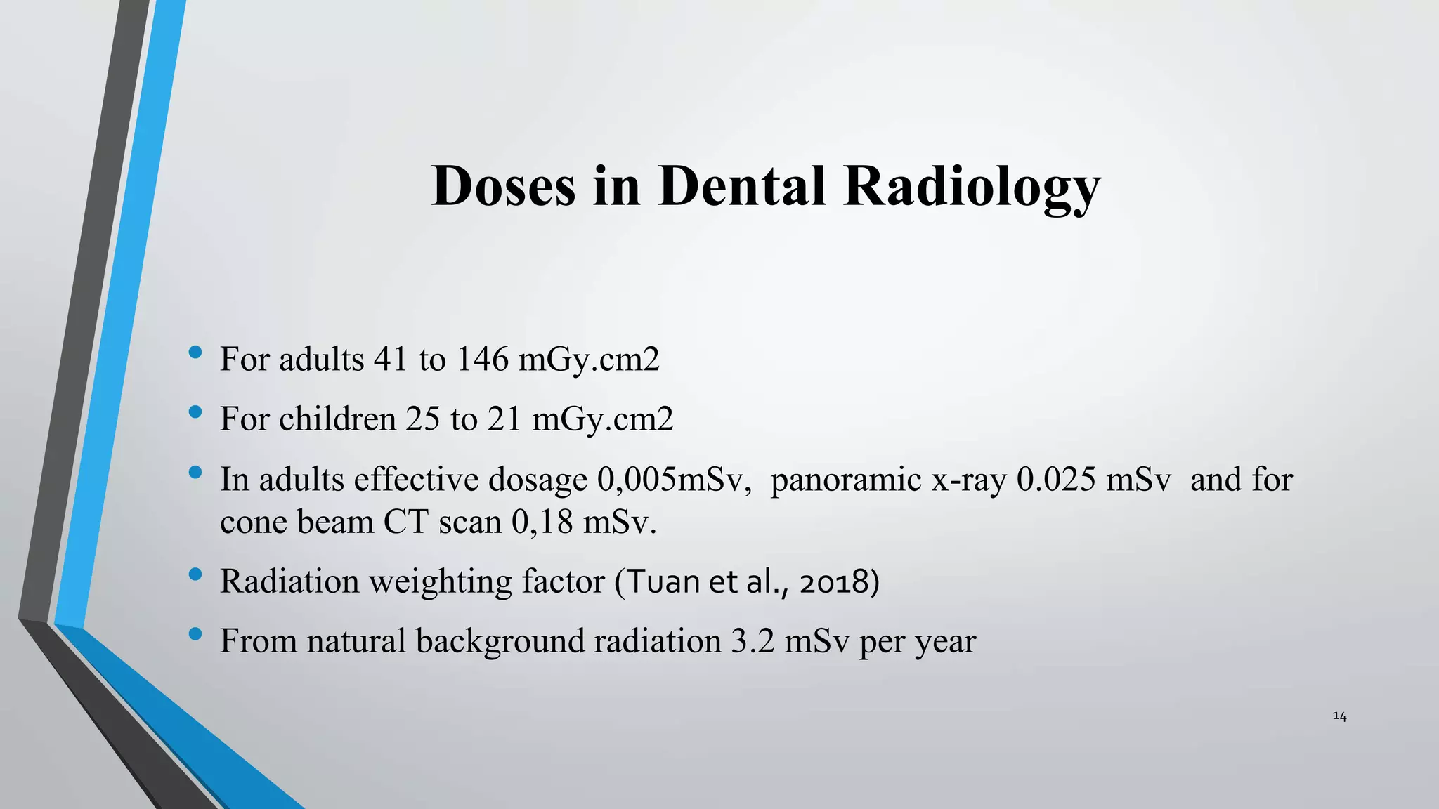 Dose radiation concern in dental applications from new imaging ...