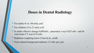 Dose radiation concern in dental applications from new imaging ...