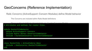 Modeling Geospatial Data in Hydra Using GeoConcerns | PPT