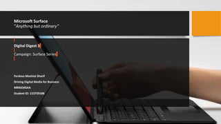 Digital digest 3: Microsoft Surface | PPT
