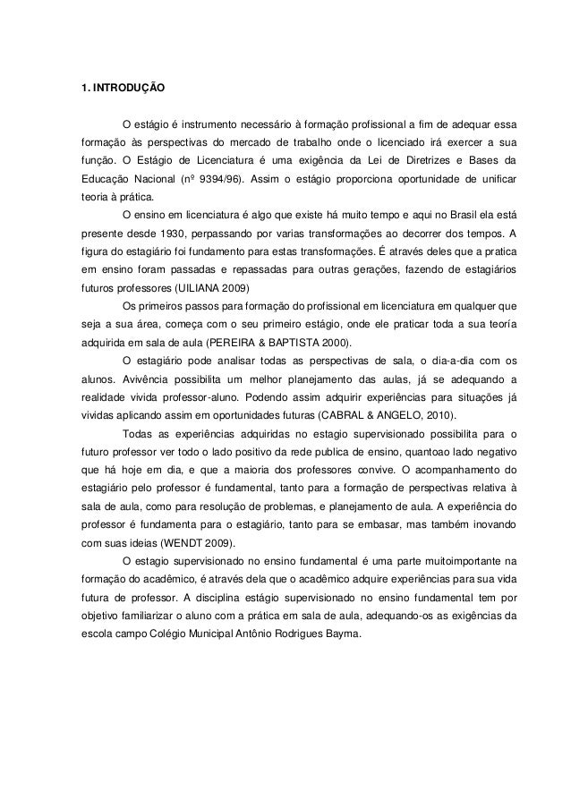 Relatorio De Estagio Pronto Relatorio De Estagio Pronto