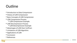 LZW Data Compression: Efficient Compression Algorithm for Lossless Data Compression | PPT