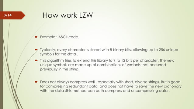 Lzw algorithm | PPTX | Programming Languages | Computing