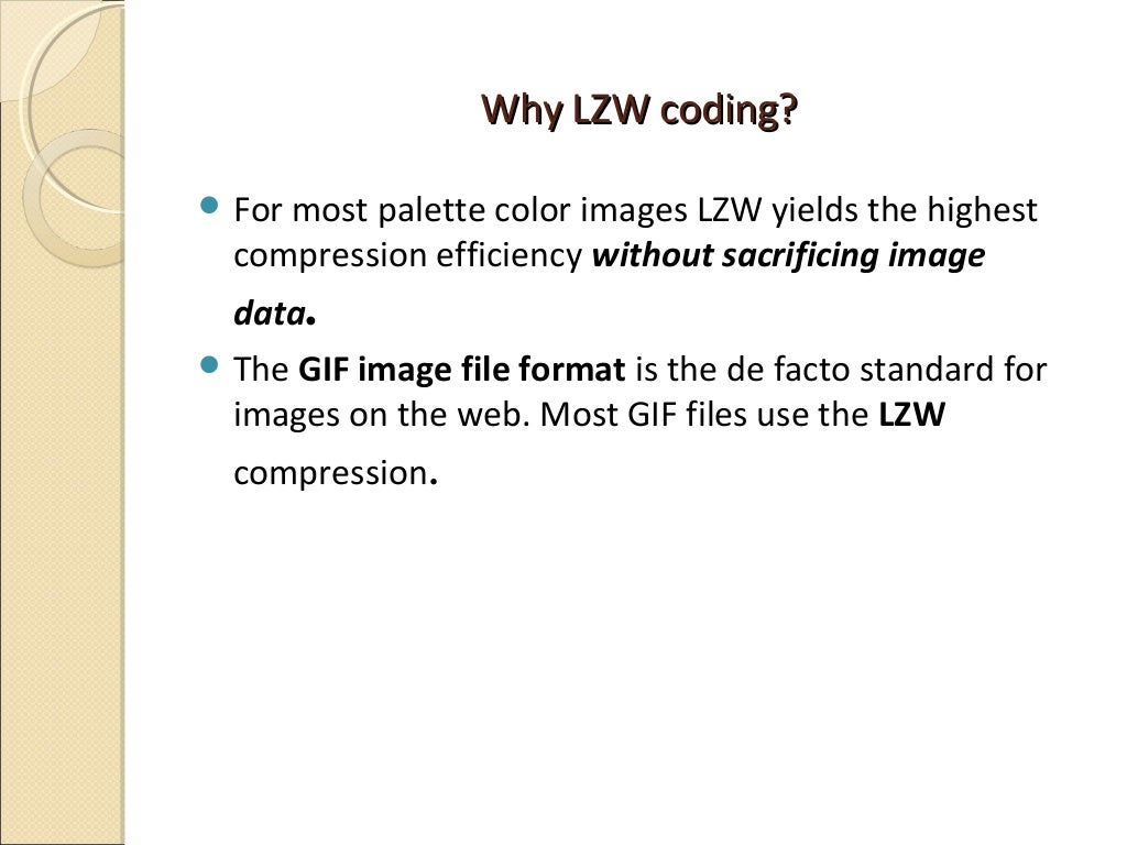 Lzw coding technique for image compression