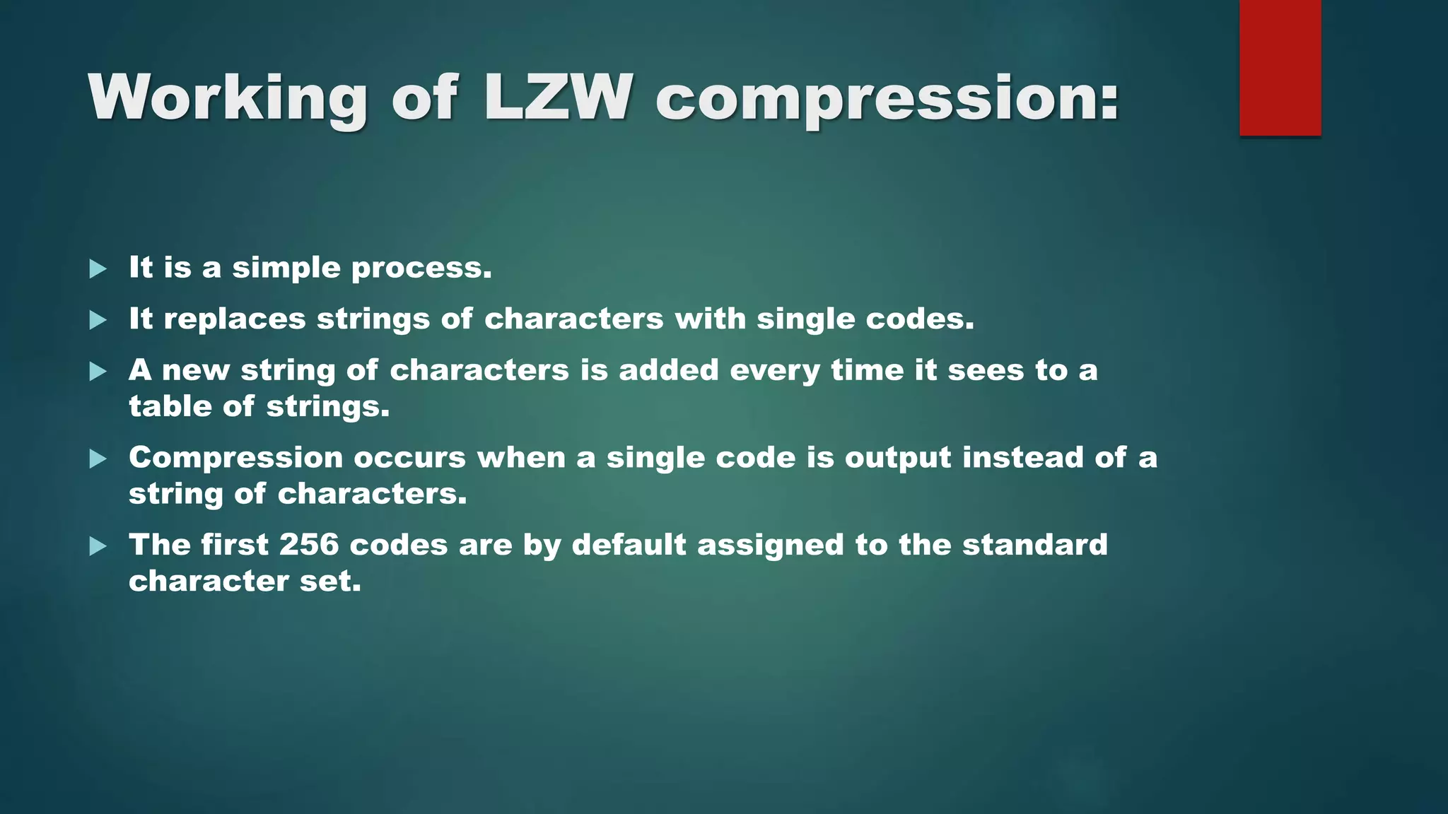 Lzw compression | PPTX