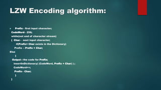 Lzw compression | PPTX