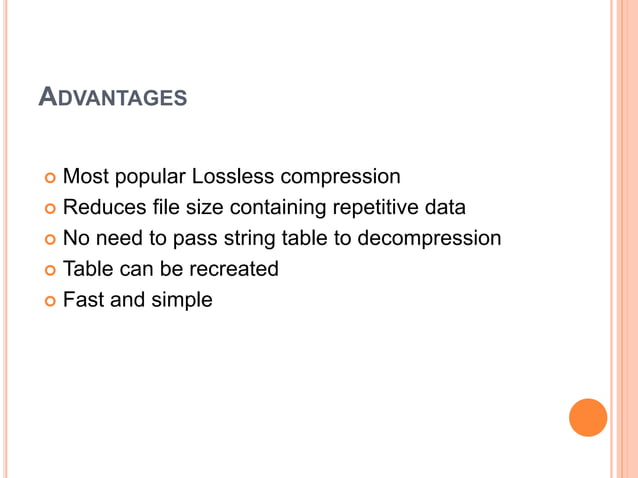 Lzw compression ppt | PPTX | Computing | Technology & Computing
