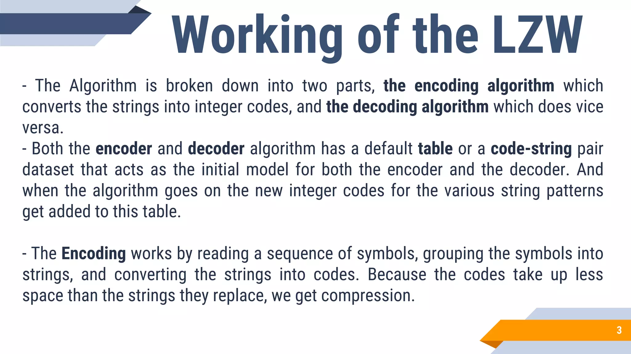 LZW Presentation.pptx | Programming Languages | Computing