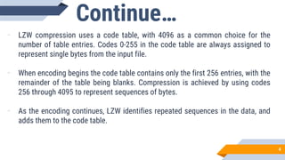 LZW Presentation.pptx | Programming Languages | Computing