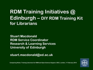 RDM Training Initiatives @ Edinburgh – DIY RDM Training Kit for ...