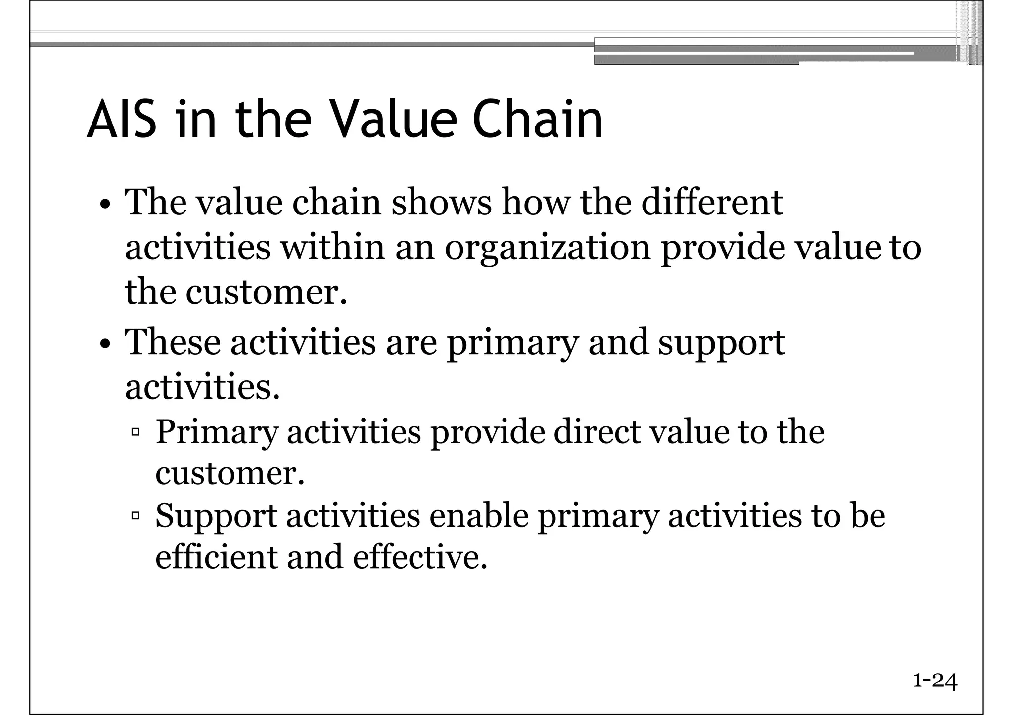 AIS Chapter 01 Overview Accounting Information System | PPTX