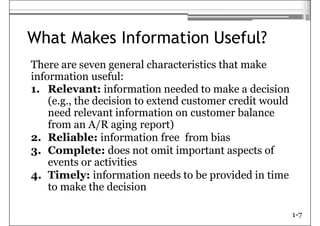 AIS Chapter 01 Overview Accounting Information System | PPTX