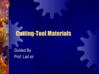 cutting tool materials | PPT