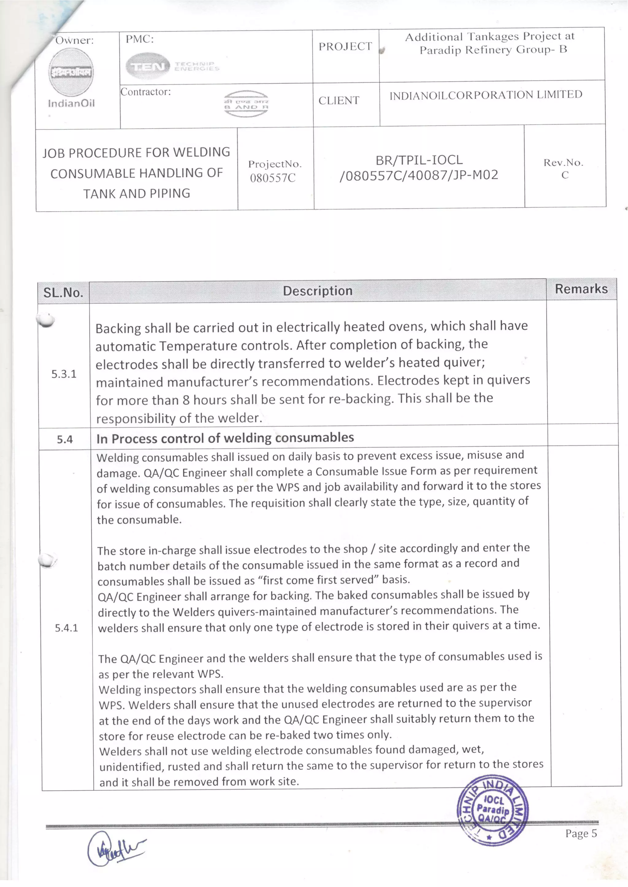 M-02-JOB PROCEDURE FOR WELDING CONSUMABLE HANDLING OF TANK AND PIPIN.pdf