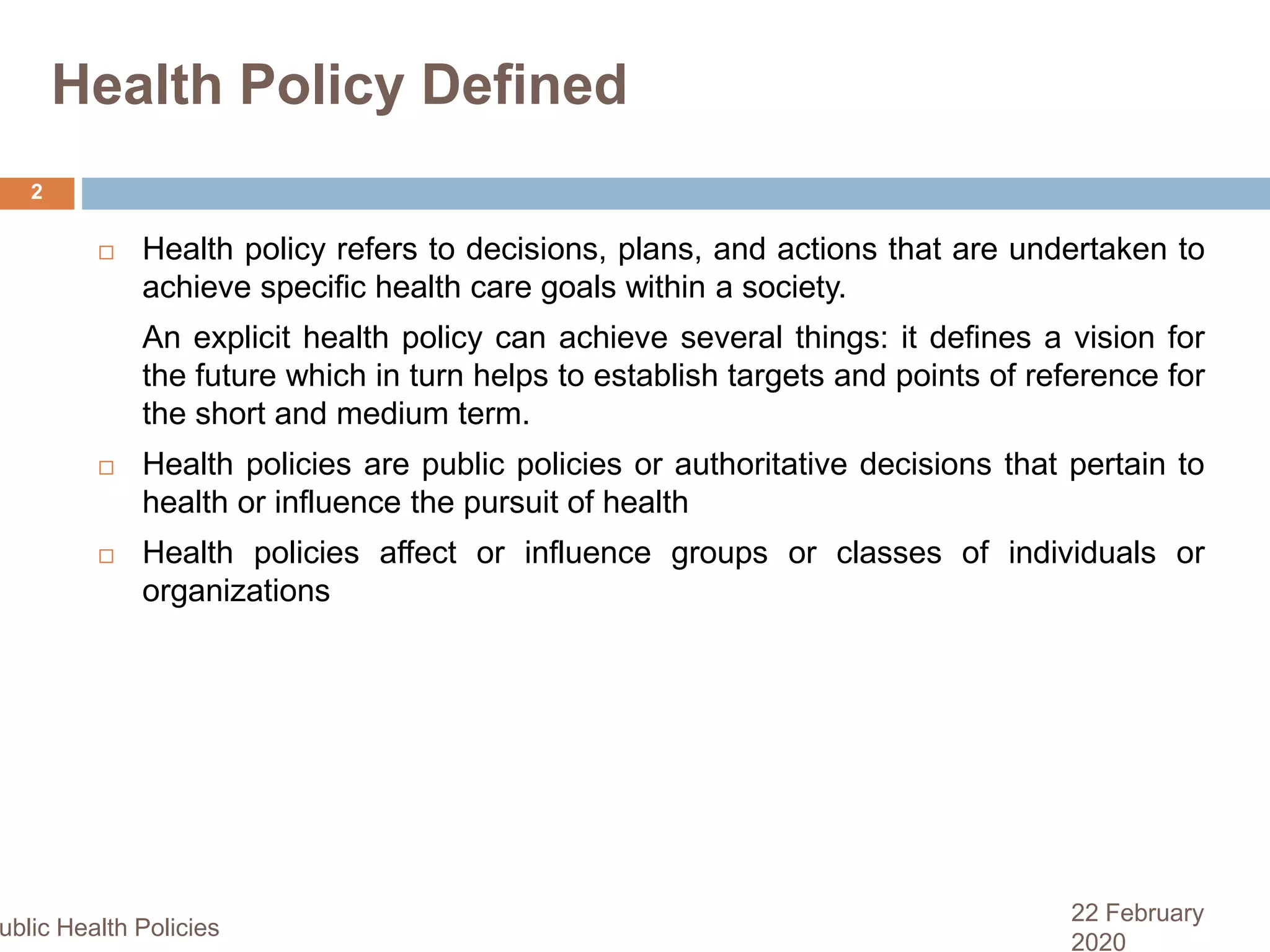Public Health & Medicine Policy | PPTX