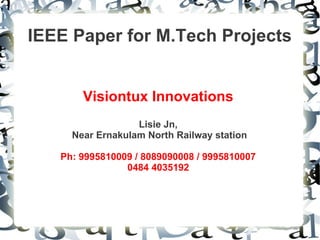 M.tech ieee projects | PPT