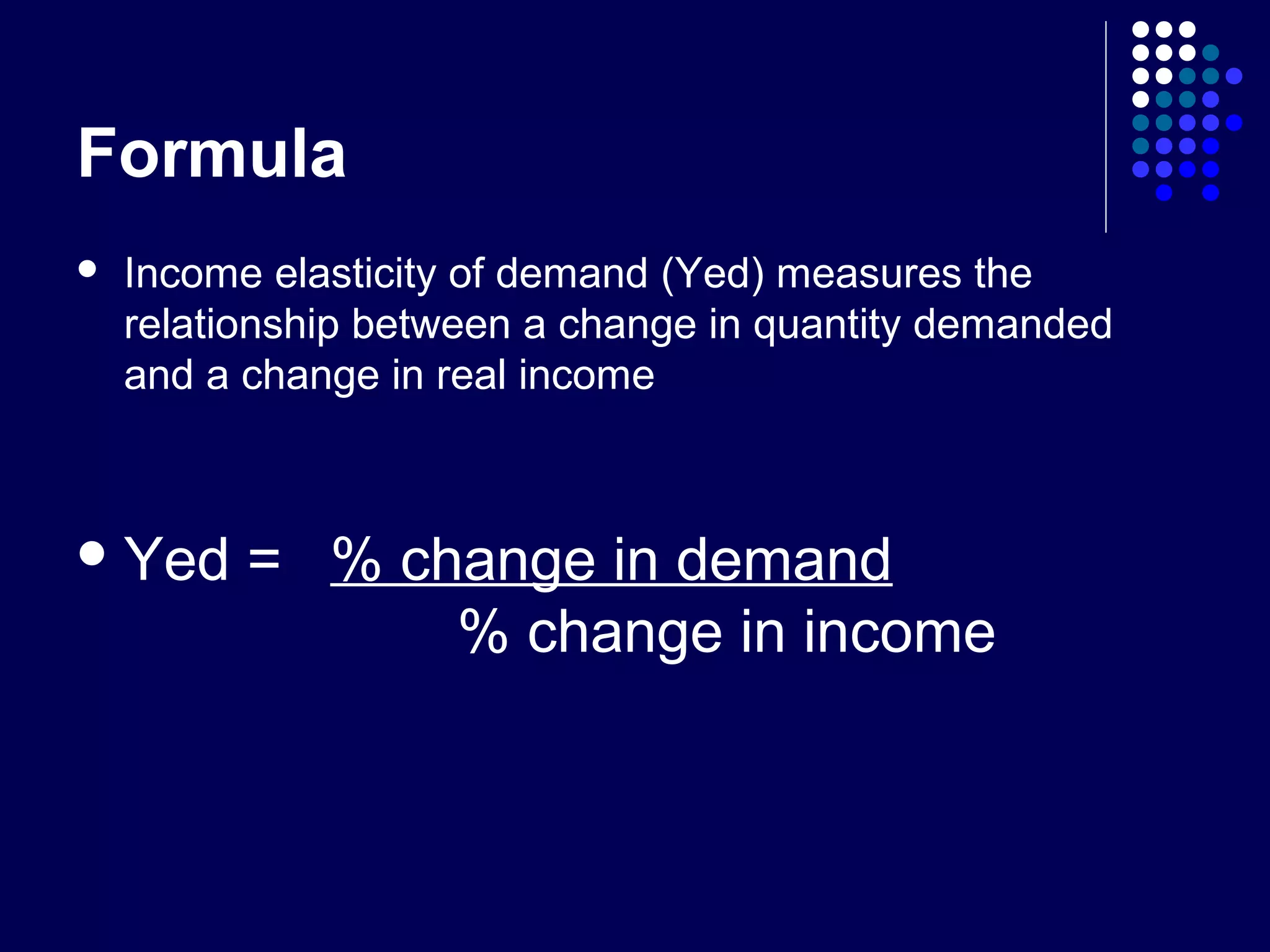 Income elasticity of demand | PPT