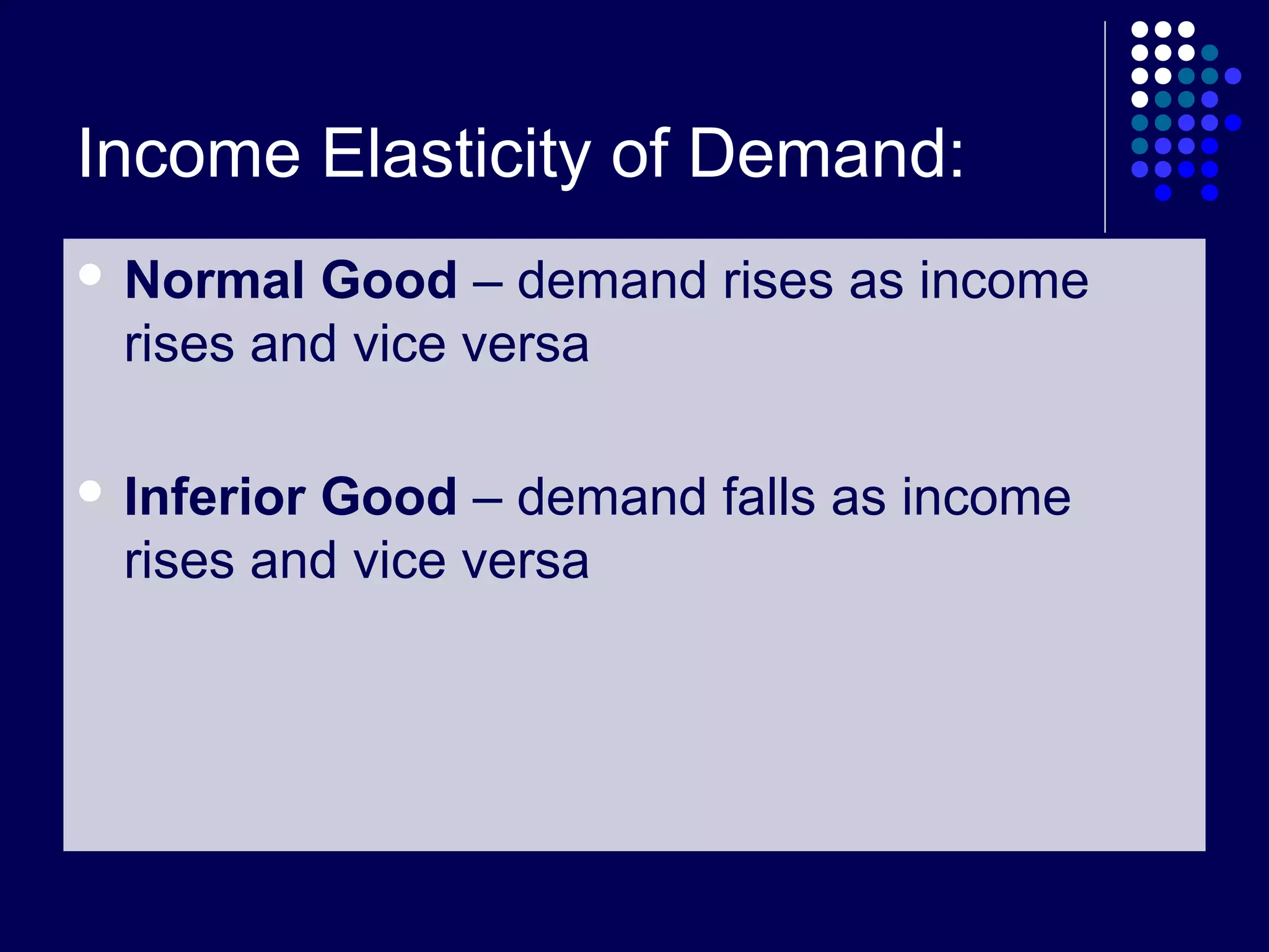 Income elasticity of demand | PPT